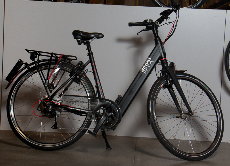 Sparta Ion E-Speed Damenfahrrad 9 Gang Kettenschaltung schwarz
