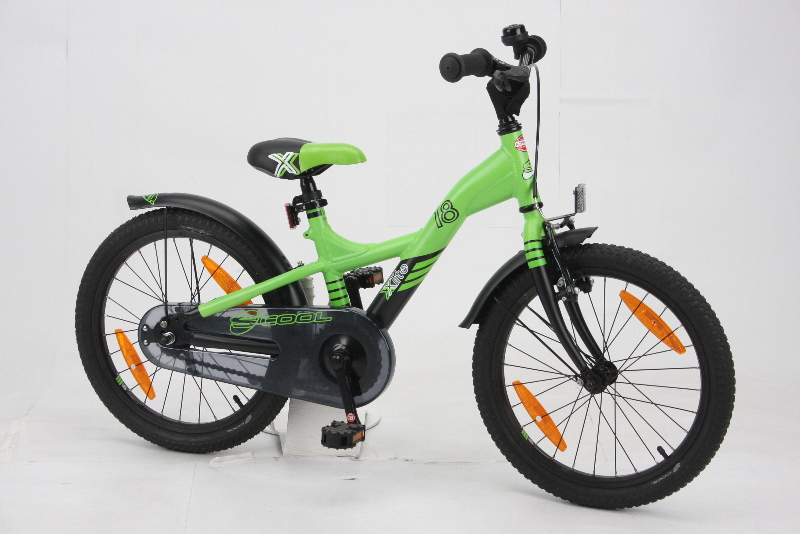 S`COOL 18 Zoll kinderfahrrad 1 Gang Nabenschaltung grün