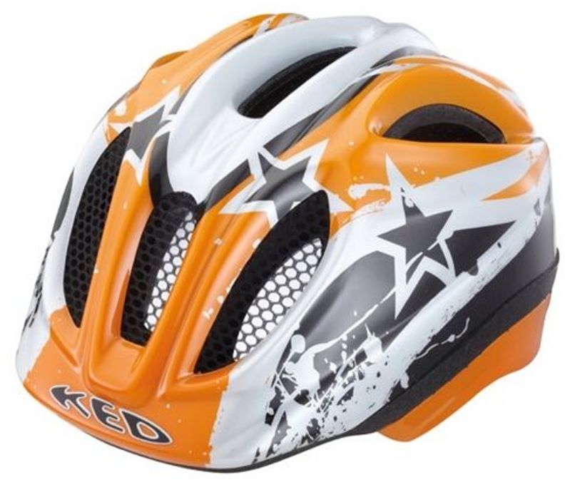 KED Meggy Kinderhelm Orange Stars Größe: Größe: XS (800155)
