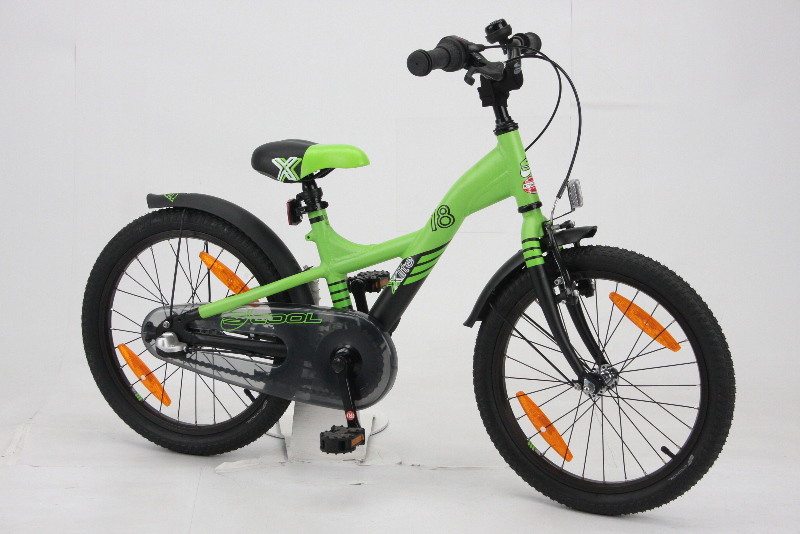 S`COOL 18 Zoll Kinderfahrrad 3 Gang Nabenschaltung grün